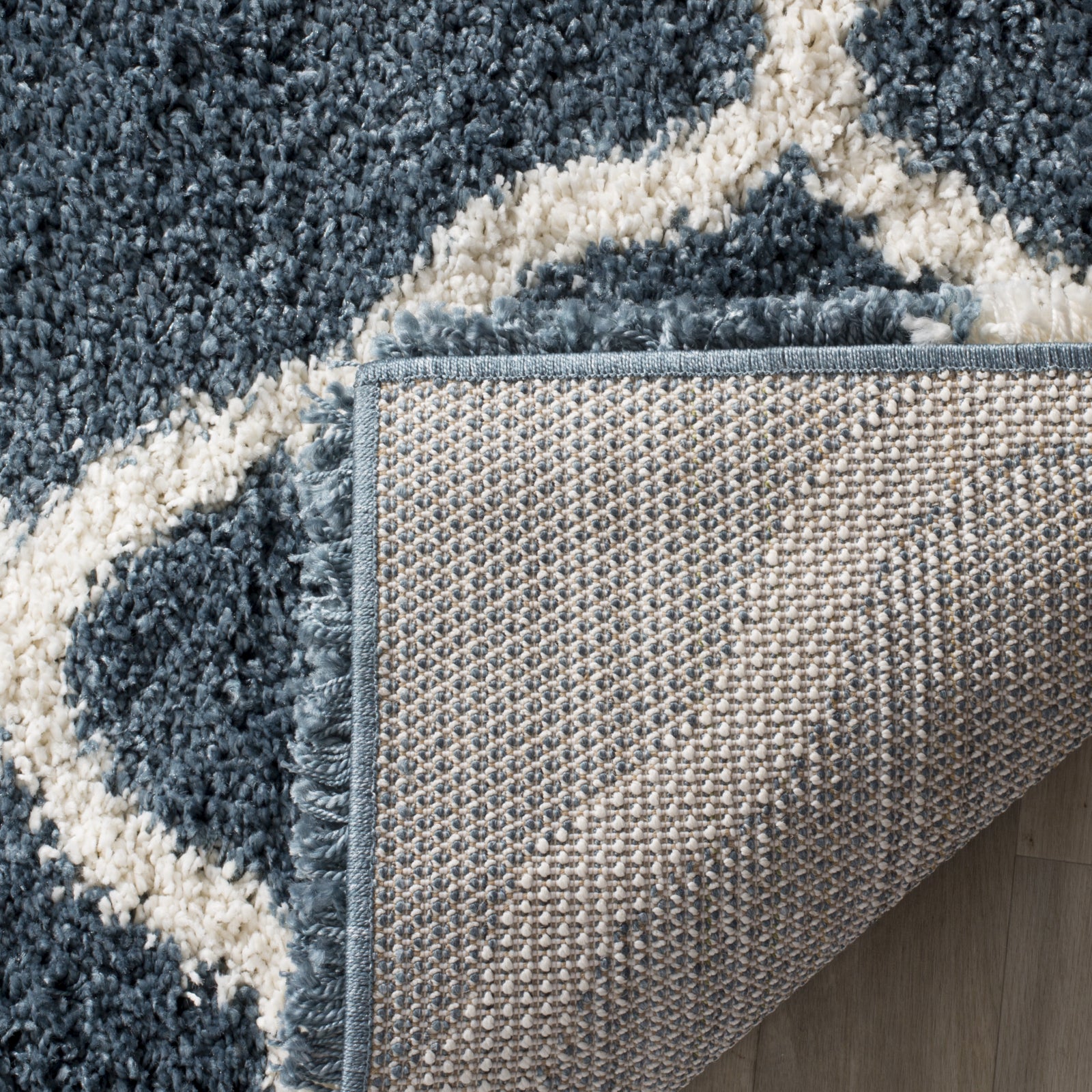 Safavieh Hudson Shag SGH283L Slate Blue/Ivory Area Rug – Incredible ...