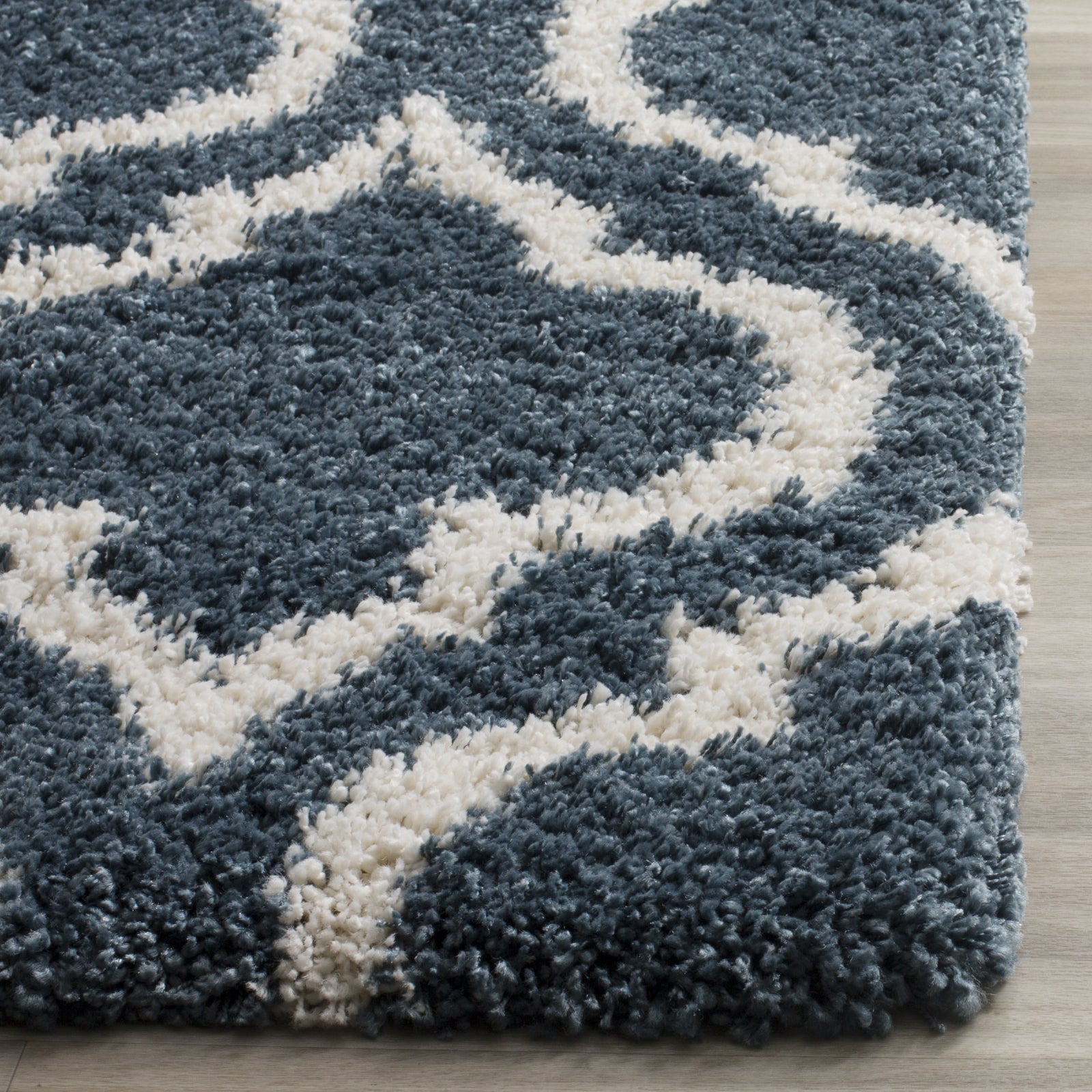 Safavieh Hudson Shag SGH284L Slate Blue/Ivory Area Rug – Incredible ...