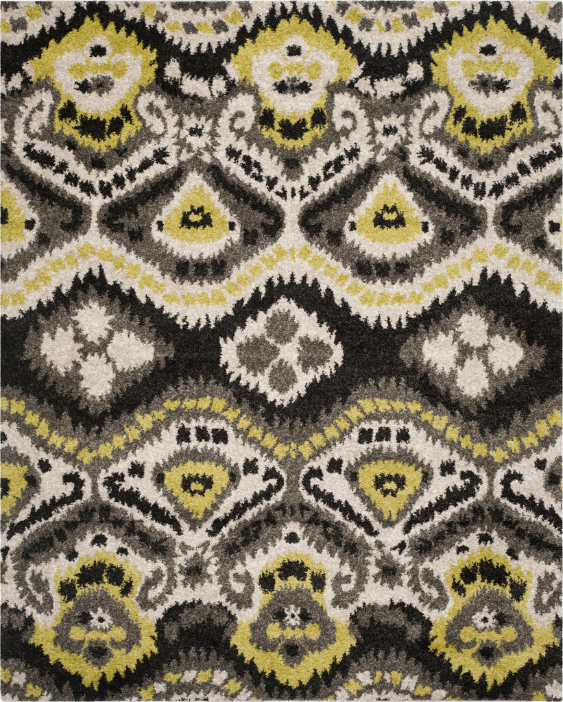 Safavieh Tibetan Shag TBS553A Black/Green Area Rug – Incredible Rugs ...