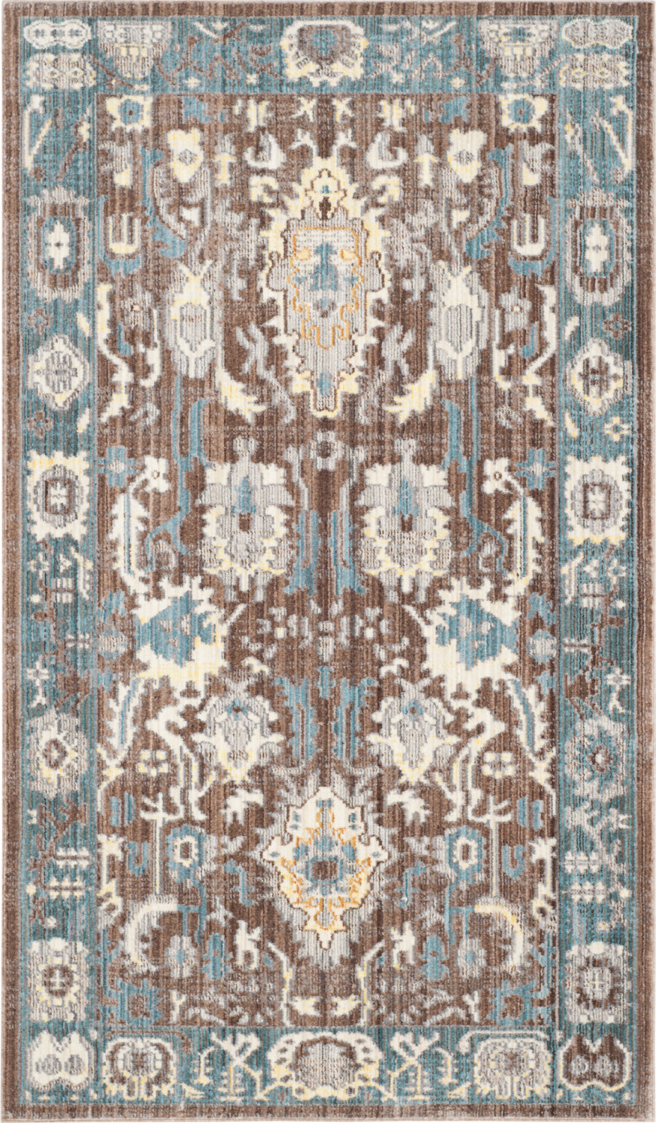 Safavieh Valencia VAL122B Chocolate/Alpine Area Rug – Incredible Rugs ...