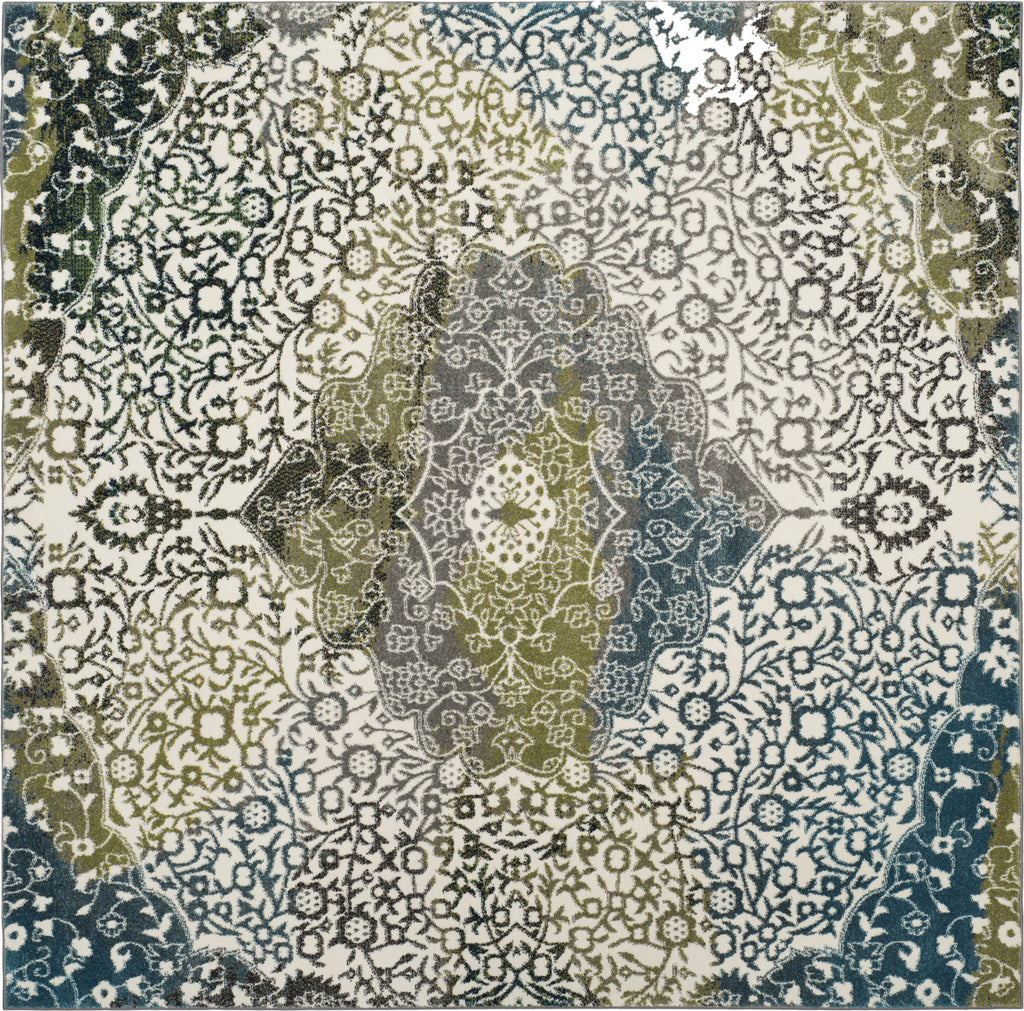 Safavieh Watercolor WTC672B Ivory/Peacock Blue Area Rug – Incredible ...