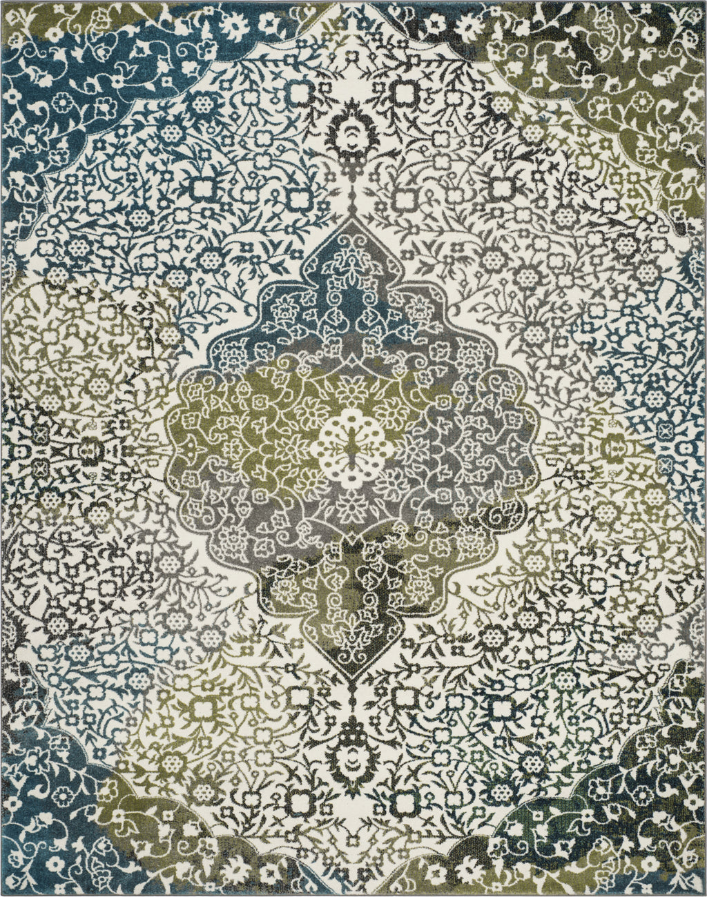 Safavieh Watercolor WTC672B Ivory/Peacock Blue Area Rug – Incredible ...