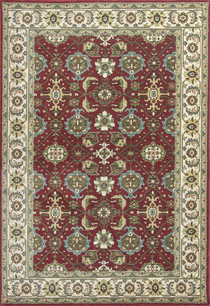 KAS Shiraz 5007 Red/Ivory Mahal Area Rug – Incredible Rugs and Decor