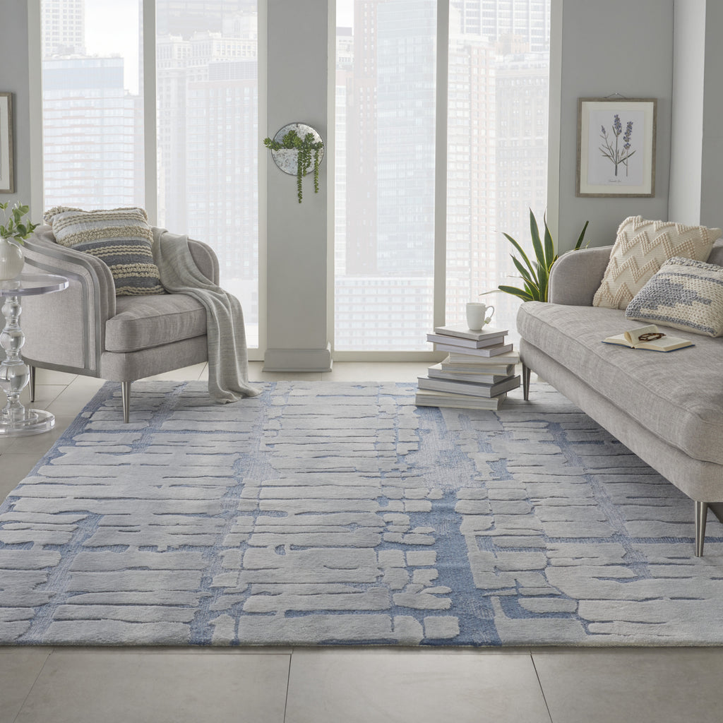 Symmetry SMM04 Blue/Grey Area Rug by Nourison – Incredible Rugs and Decor