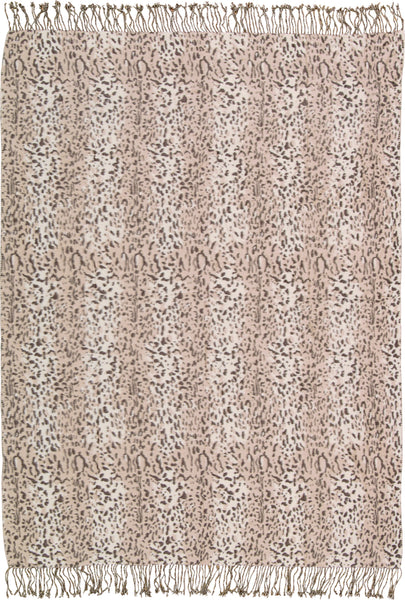 Nourison Throw Snow Leopard Beige by Mina Victory – Incredible Rugs and ...