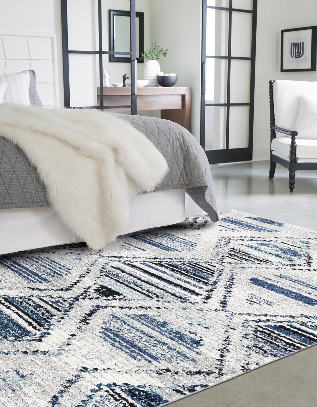 Unique Loom Tagine T-TAGN2 Blue Gray Area Rug – Incredible Rugs and Decor