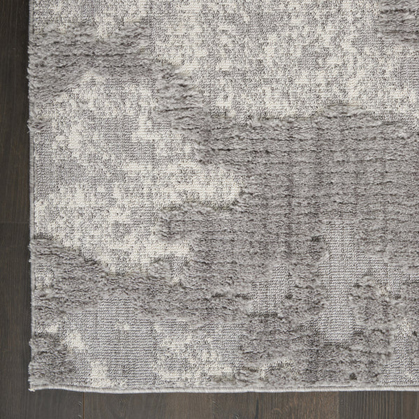 Nourison Textured Contemporary TEC01 Grey/Ivory Area Rug – Incredible ...