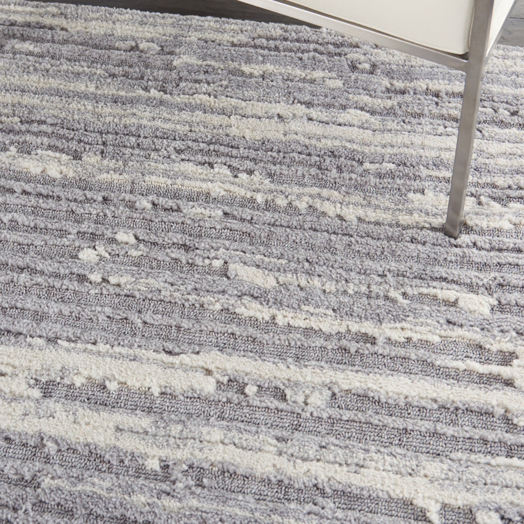 Nourison Textured Contemporary TEC02 Grey/Ivory Area Rug – Incredible ...