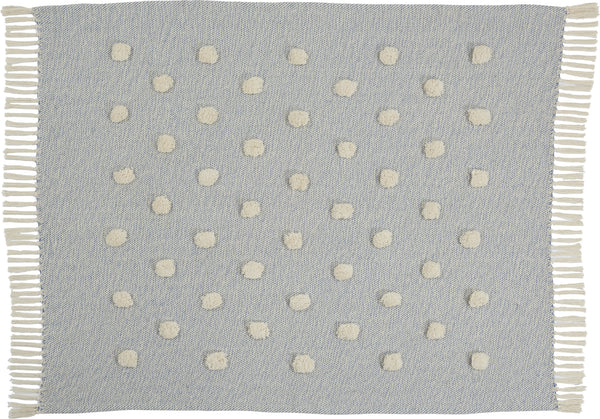 Nourison Throw Dot Woven Blue by Mina Victory – Incredible Rugs and Decor