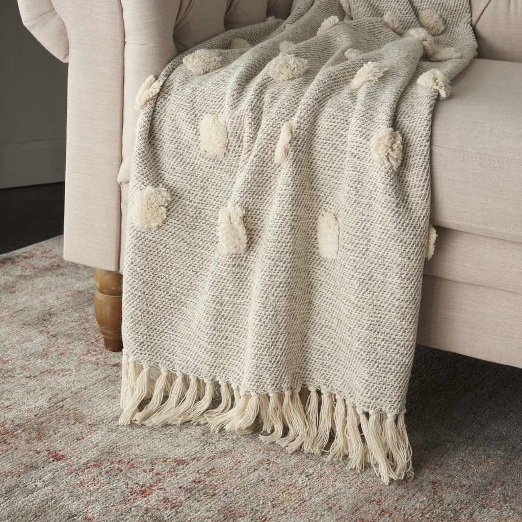 Nourison Throw Dot Woven Grey by Mina Victory – Incredible Rugs and Decor