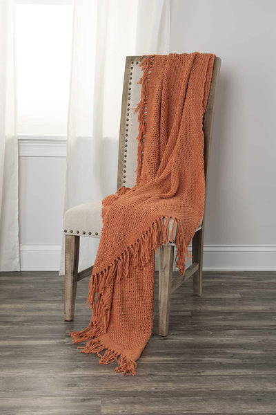 Rizzy TH0432 Orange Throw – Incredible Rugs and Decor