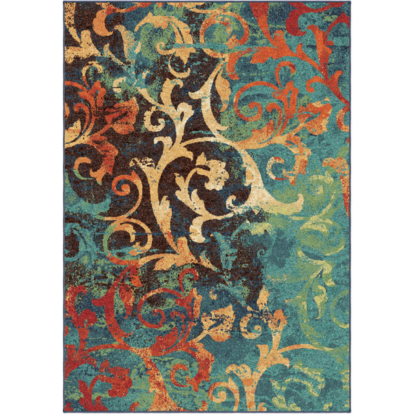 Orian Rugs Vibrance Watercolor Scroll Multi Area Rug – Incredible Rugs ...