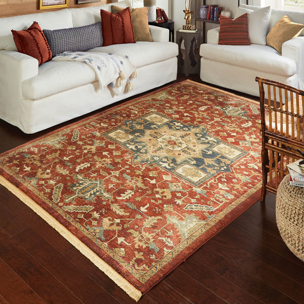 Orian Rugs Voyage Serapi Claret Area Rug – Incredible Rugs and Decor