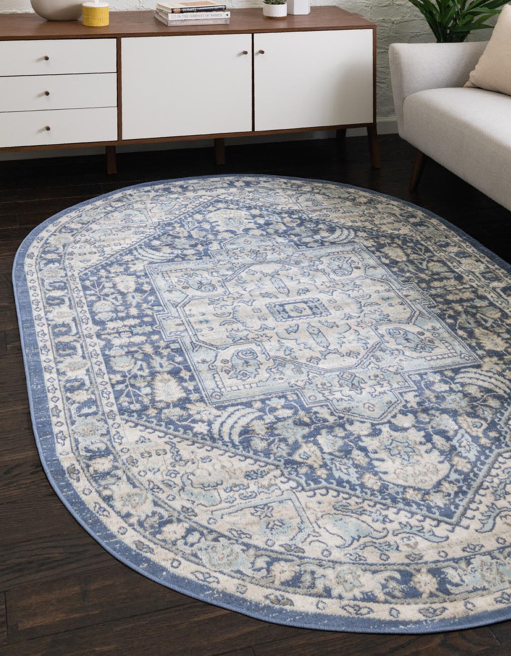 Unique Loom Whitney T-WHIT1 French Blue Area Rug – Incredible Rugs and ...