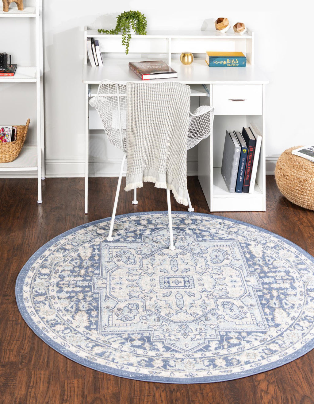 Unique Loom Whitney T-WHIT1 French Blue Area Rug – Incredible Rugs and ...